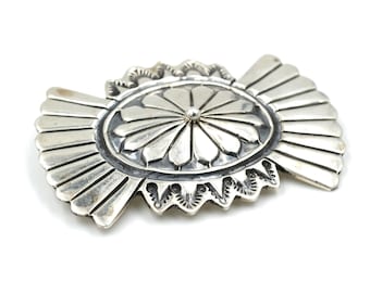 Vintage Sterling Silver Concho Style Western Americana Brooch/pin - Etsy