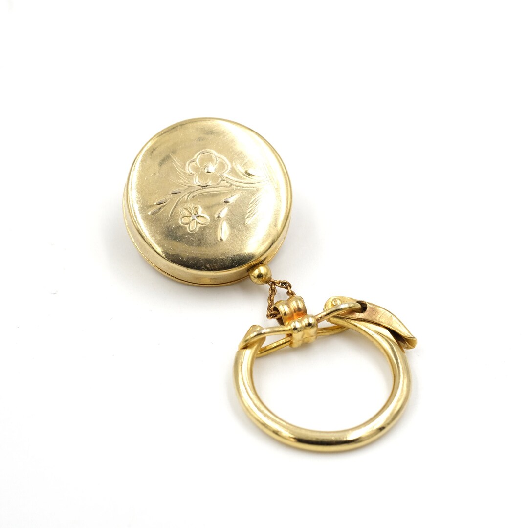 Gold Toned Telescoping Key Ring Pin // Vintage German // Gold Toned ...