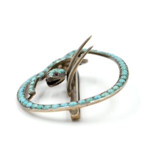 Antique Victorian Snake Buckle 2.1 // 1880s Turquoise Snake Jewelry ...