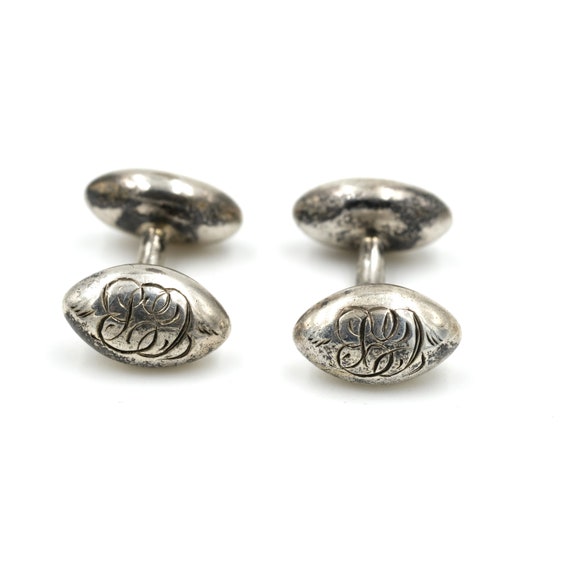 antique cufflinks sterling - Gem
