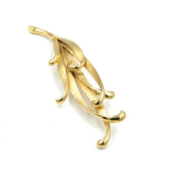 Vintage XL Monet Gold Toned Pin ~4" // Large Monet Br… - Gem