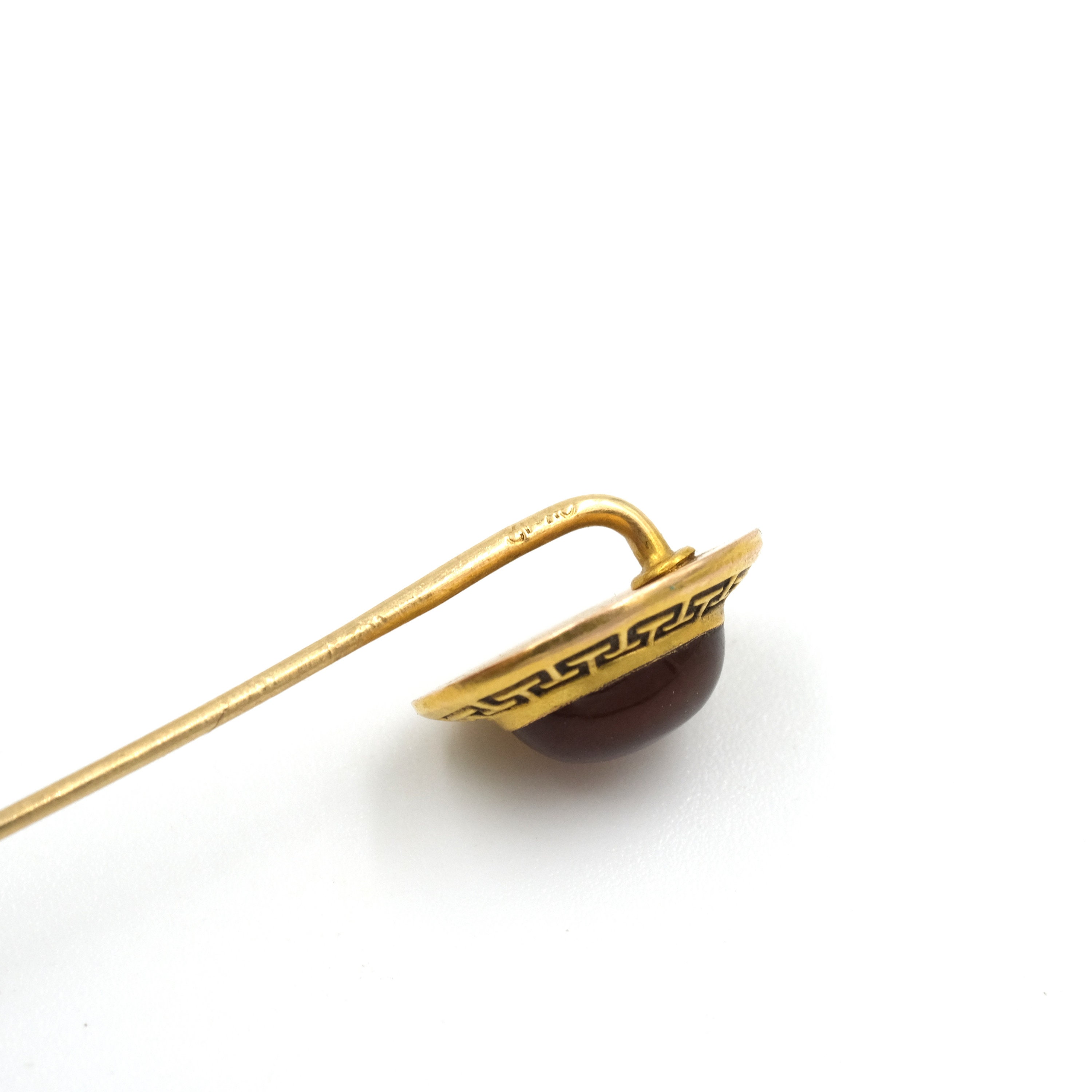 Vintage 14k Gold Greek Key Stick Pin 2.5" - Etsy