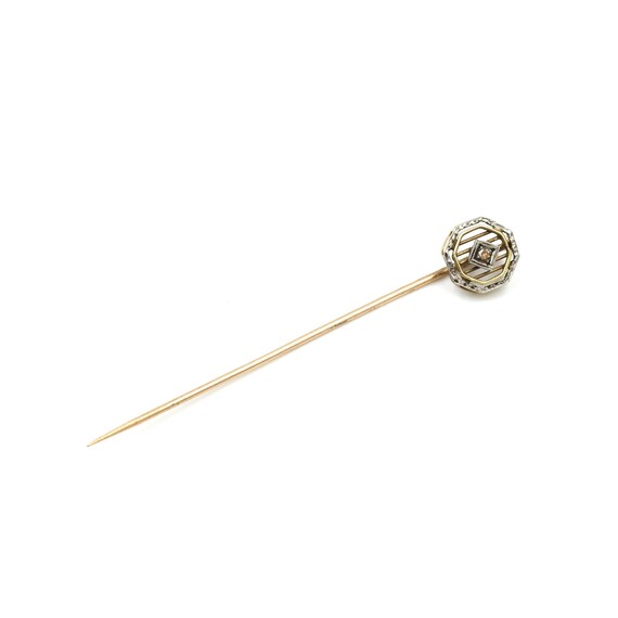 vintage gold stick pin - Gem