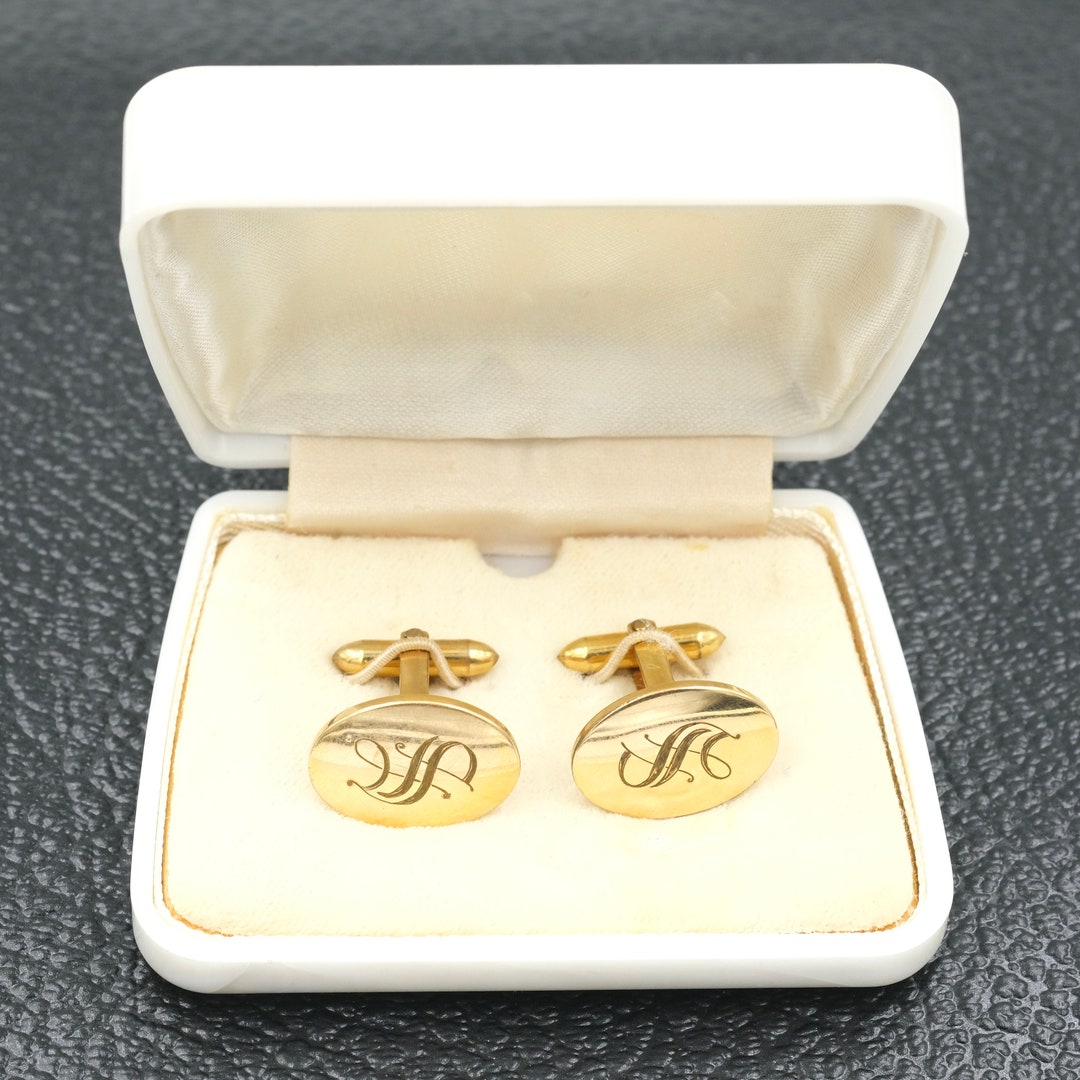 Vintage S Initial Cufflinks .8 // 12k Gold Filled Cufflinks by Dolan ...