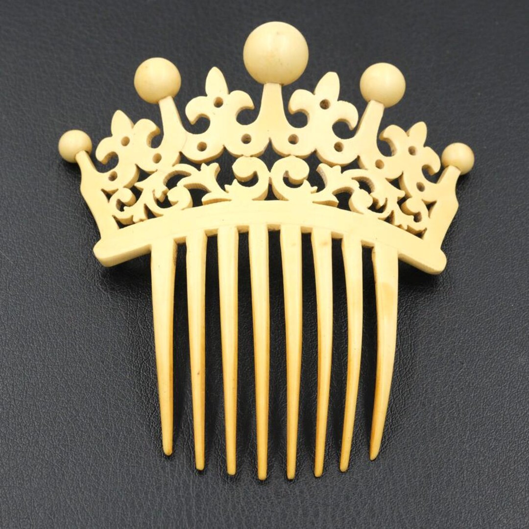 Antique Celluloid Crown Hair Comb Piece 4.75" - Etsy