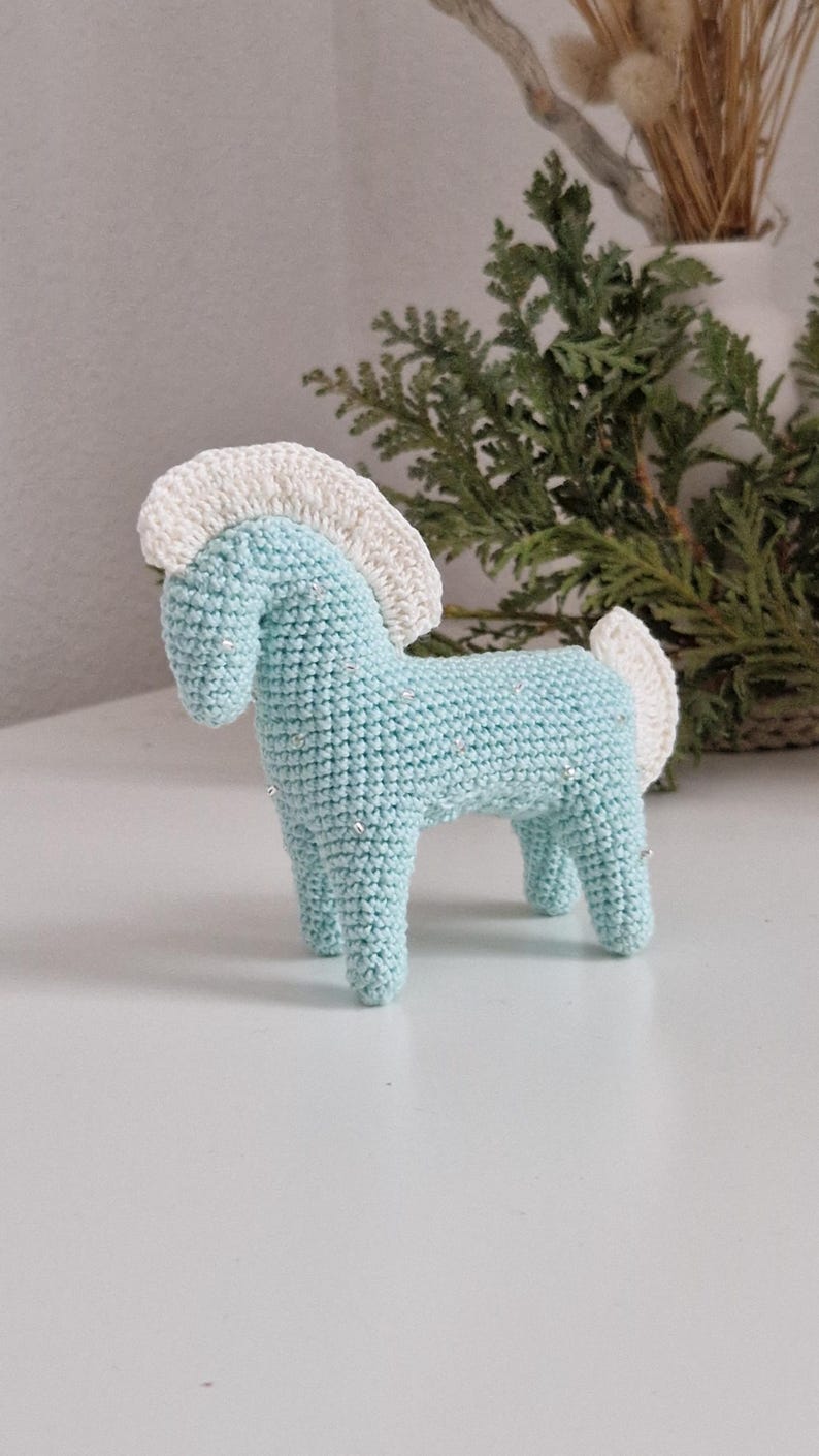 Red Handmade Horse • 2026 Lunar Year Symbol • Crochet Ornament • Good ...