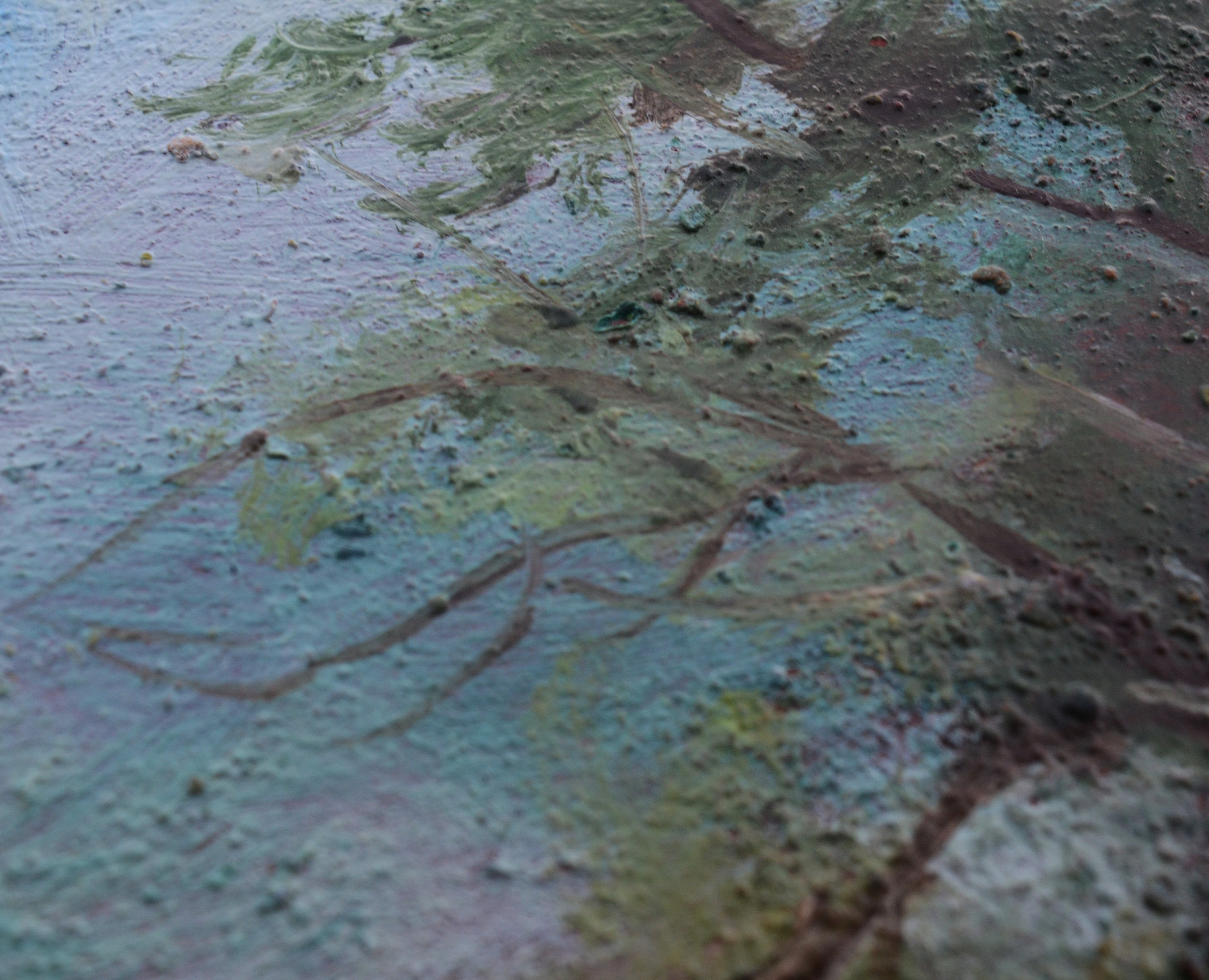 Collectable Miniature Painting With Summer Landscape. Green Painting ...