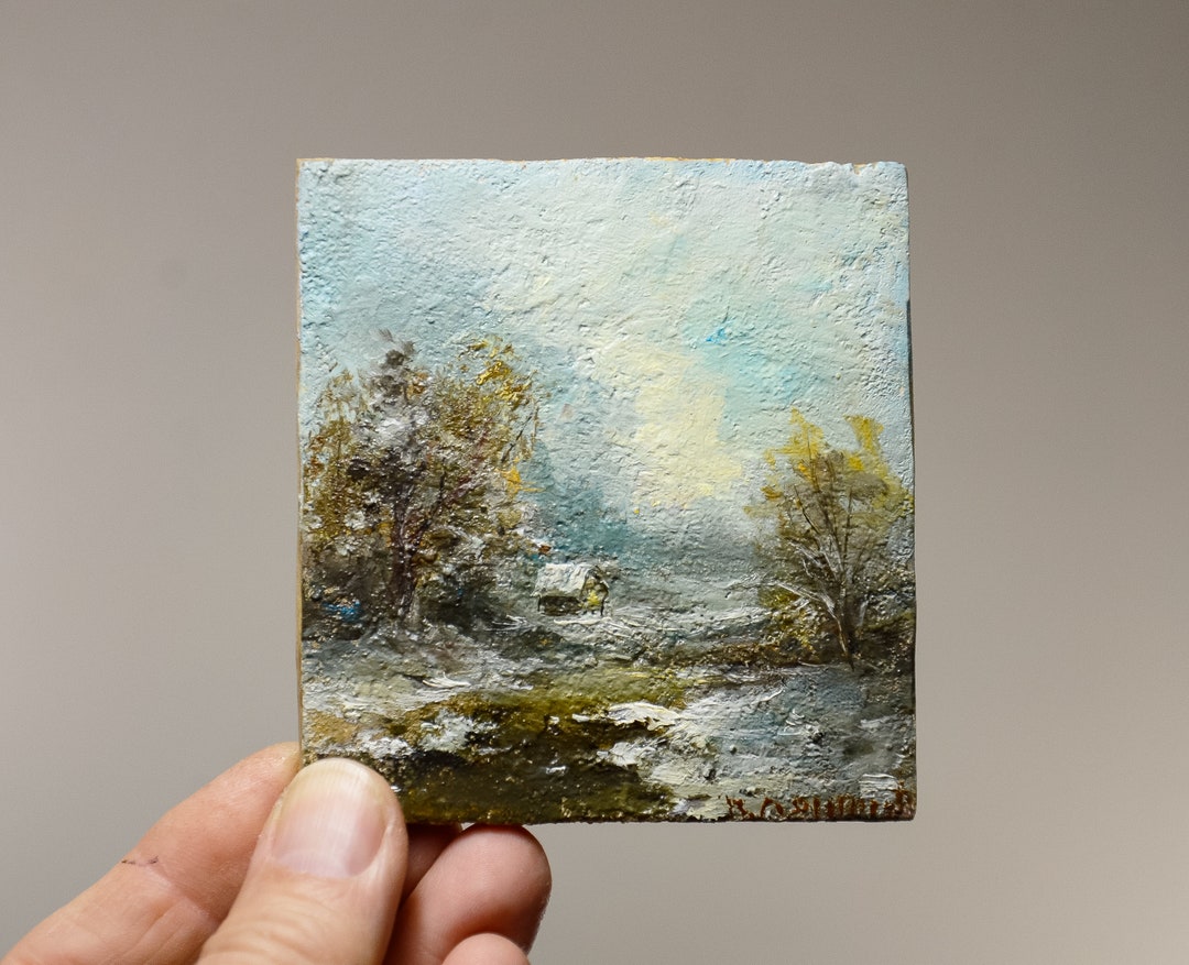 Small Oil Painting Original Miniature Oil Painting Mini - Etsy