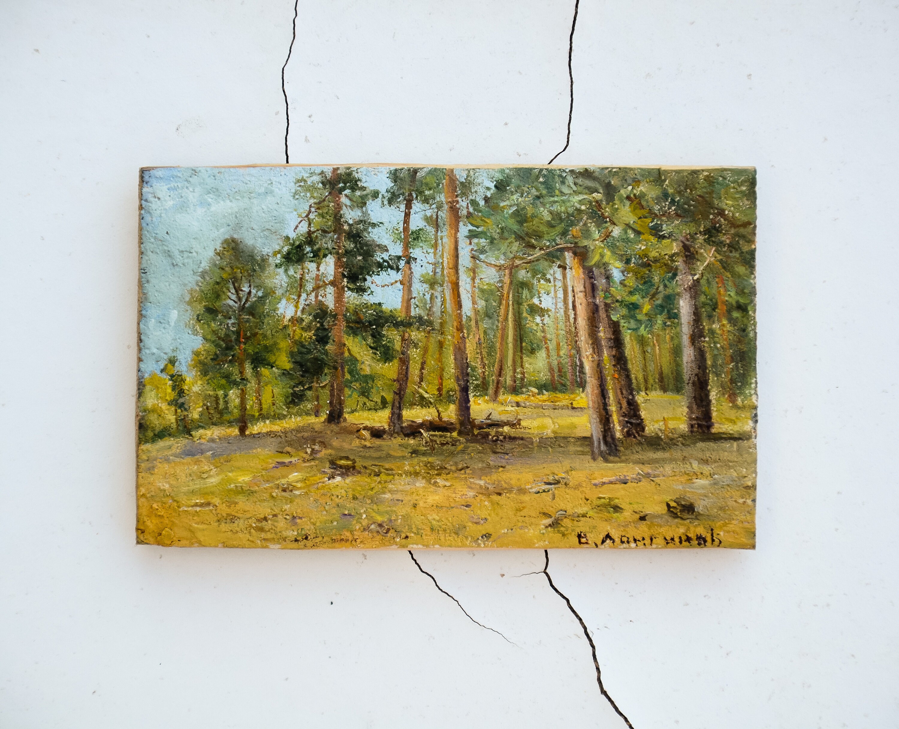 Collectable Miniature Oil Painting Landscape Small Oil Painting ...