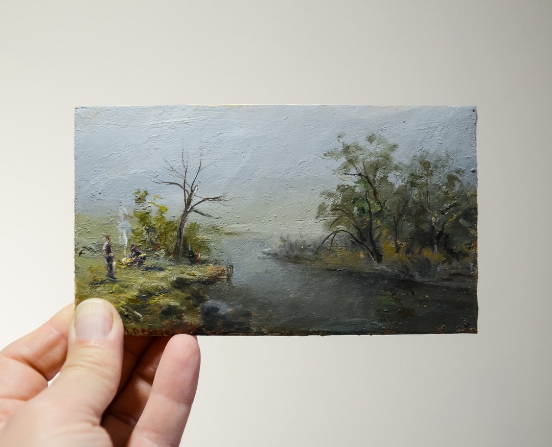 Ukrainian Art. Small Oil Painting Original Miniature Oil Painting Mini ...