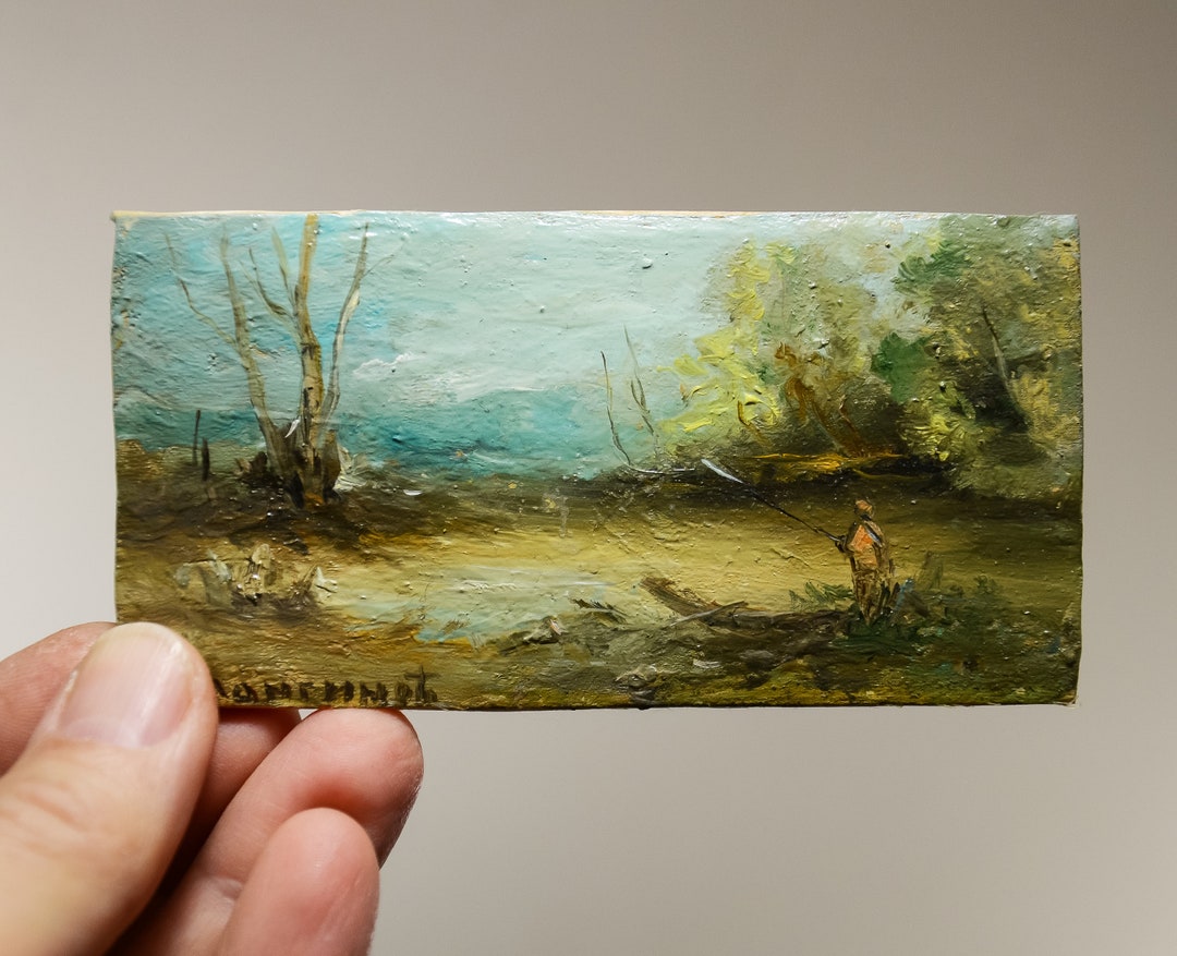 Ukrainian Art. Small Oil Painting Original Miniature Oil Painting Mini ...