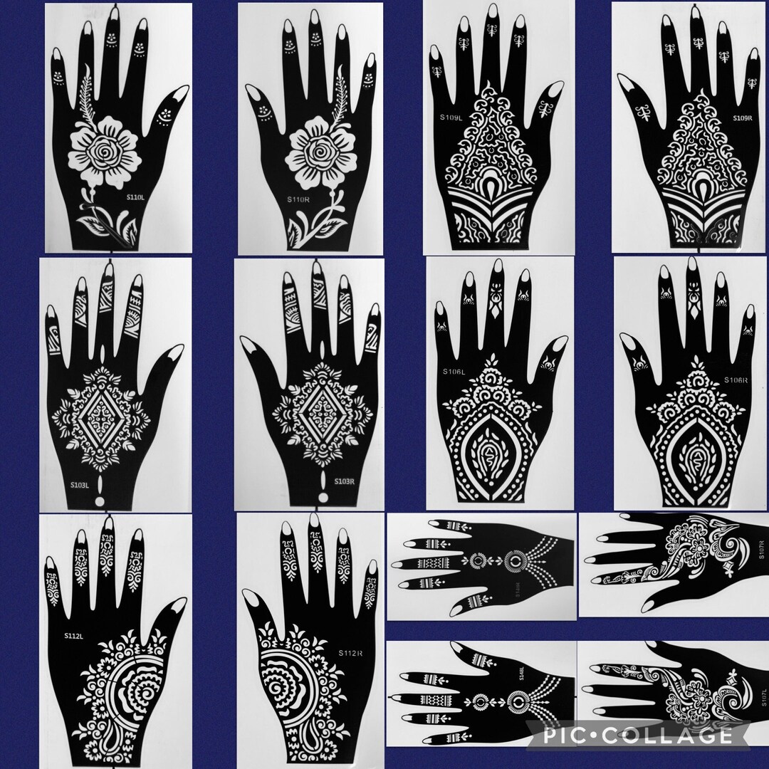 Random Henna Stencils: Temporary Tattoo Mehndi Designs - Etsy