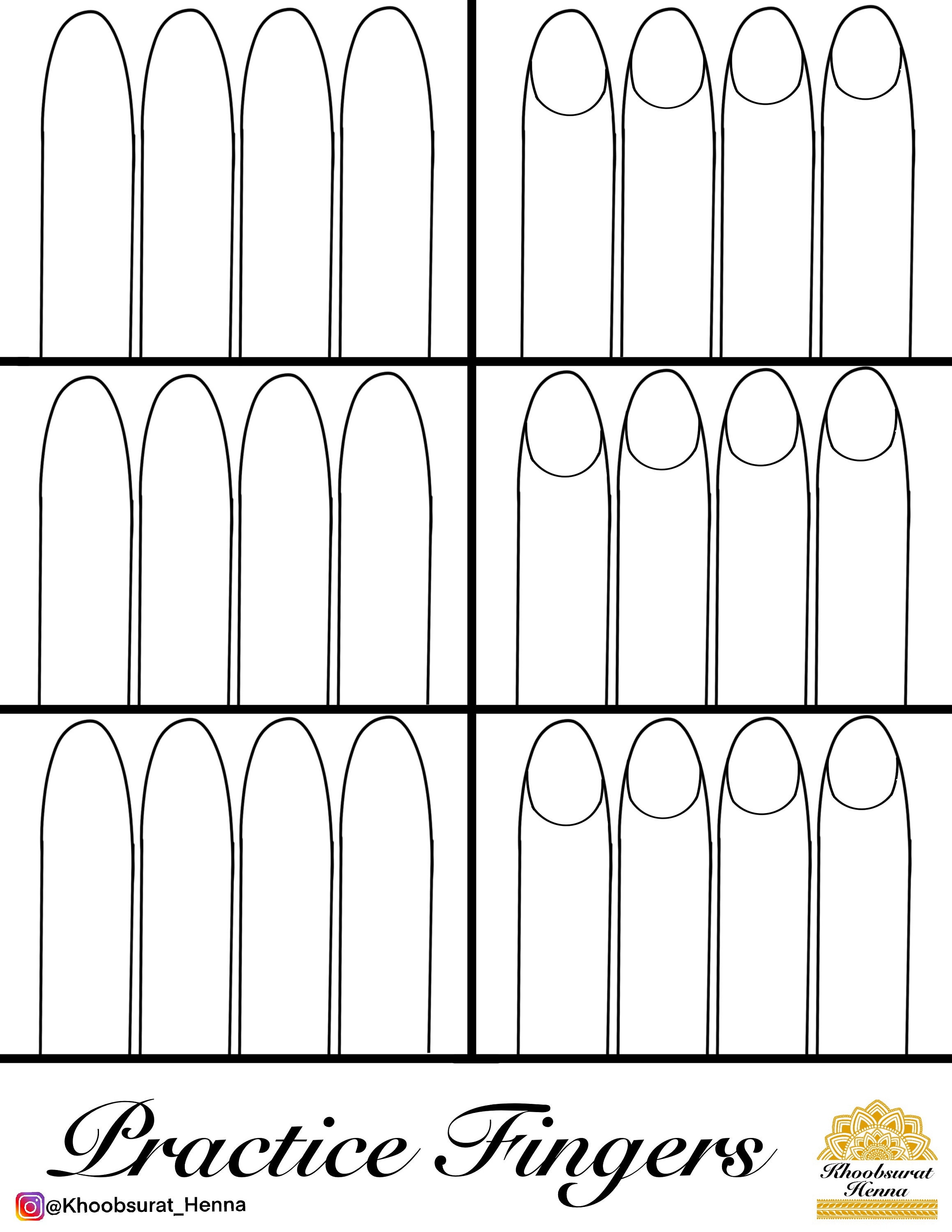 Henna Practice Sheets PDF File digital Download Only 10 - Etsy