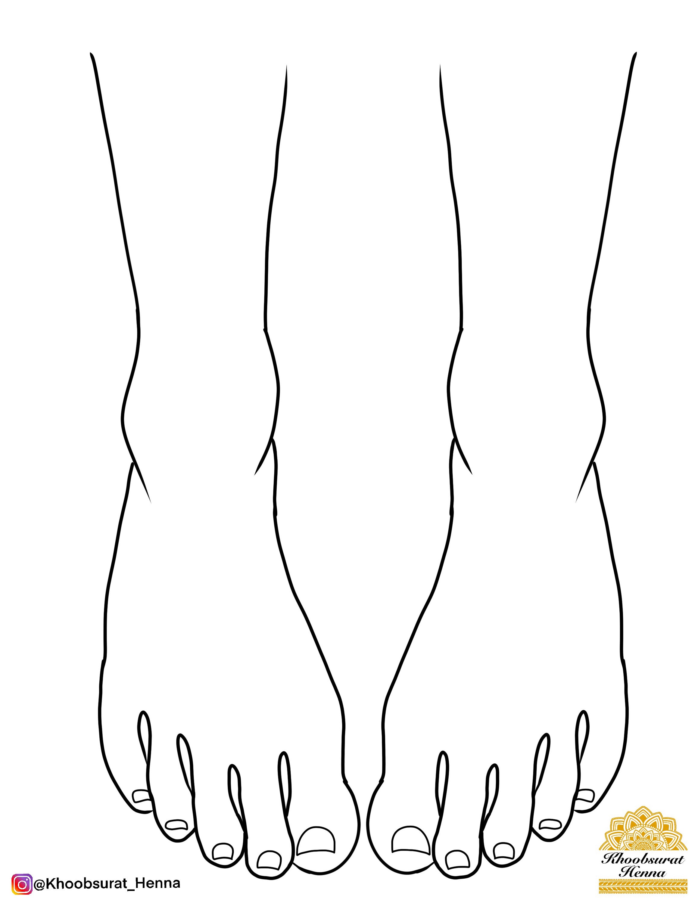 Henna Designs For Feet Template