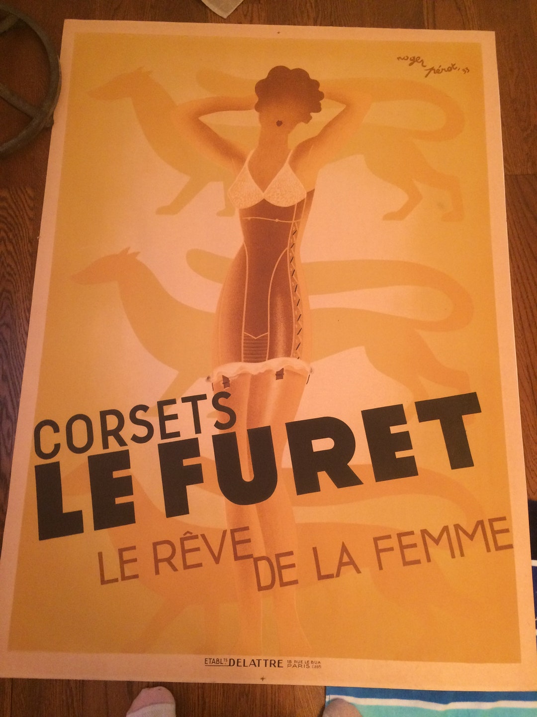 Antique French Art Deco Poster - Etsy