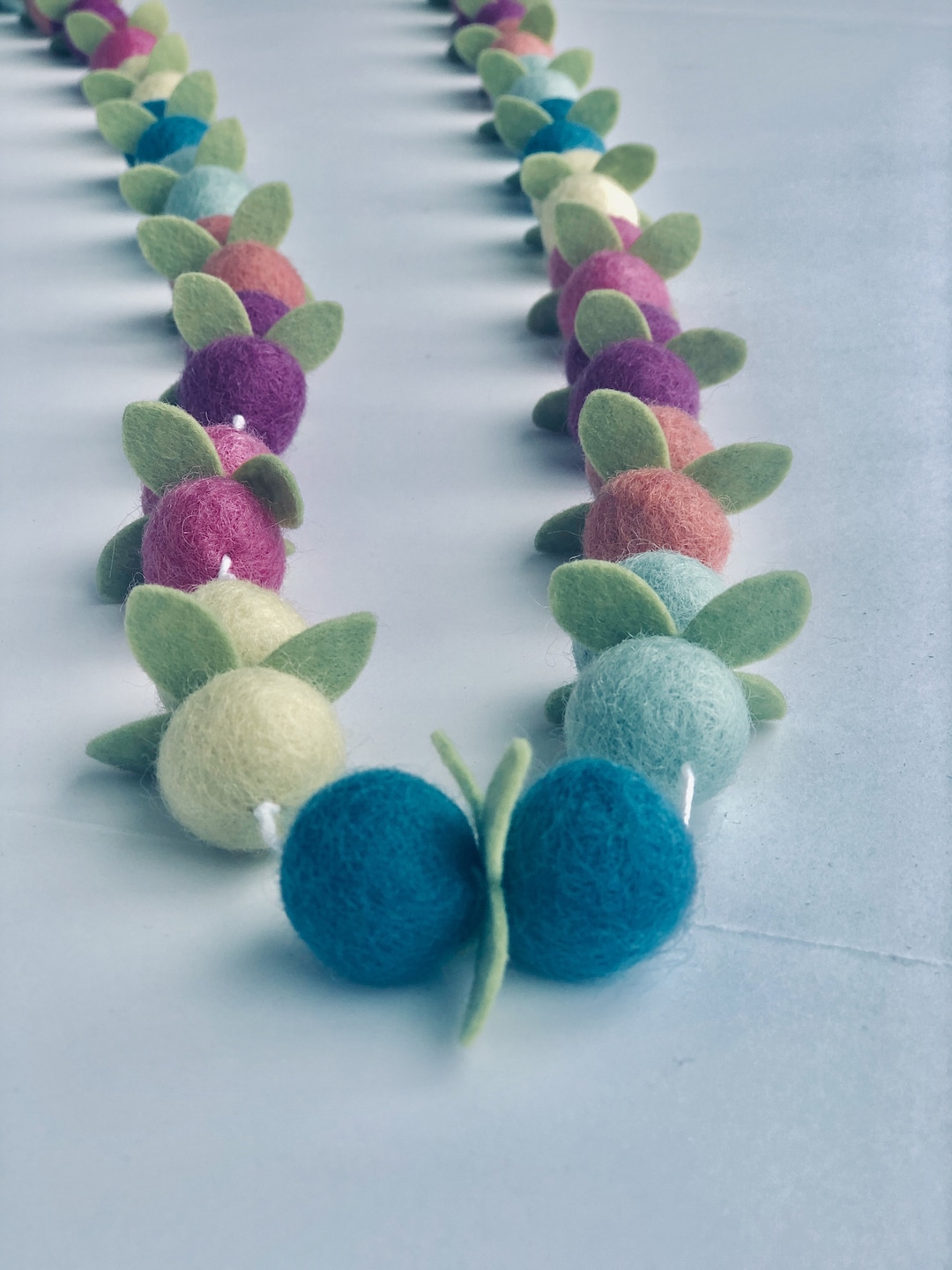 Spring Wool Felt Ball Garland - Etsy