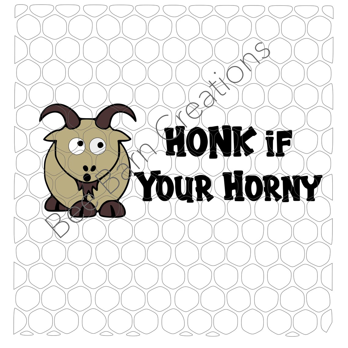 Honk If Your Horny Goat, SVG File, Logo Decal, Shirt Design, Bumper ...