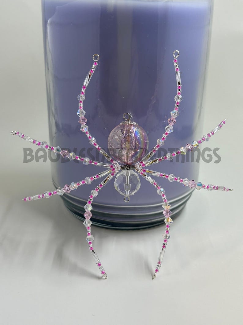 Luscious Pink Beaded Spider - Etsy