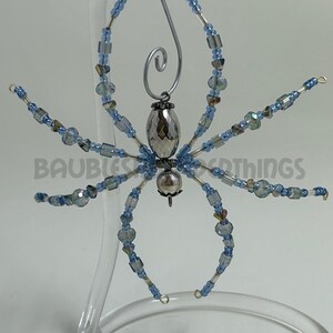 Blue Ice Beaded Spider - Etsy