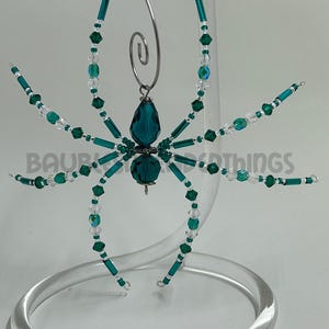 Teal Teardrop Beaded Spider - Etsy