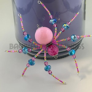 Cotton Candy Beaded Spider - Etsy