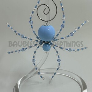 Baby Blue Beaded Spider - Etsy