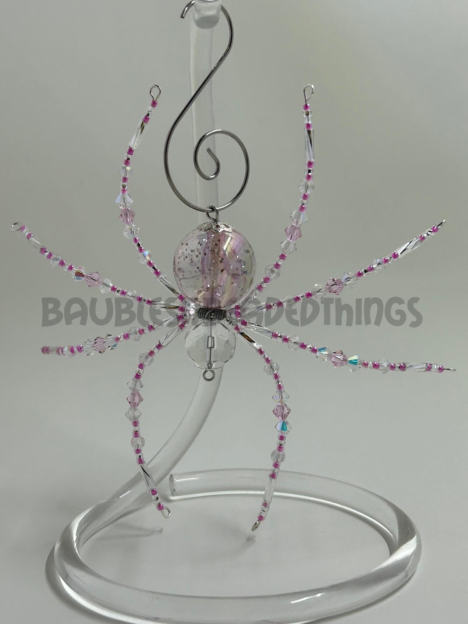 Luscious Pink Beaded Spider - Etsy