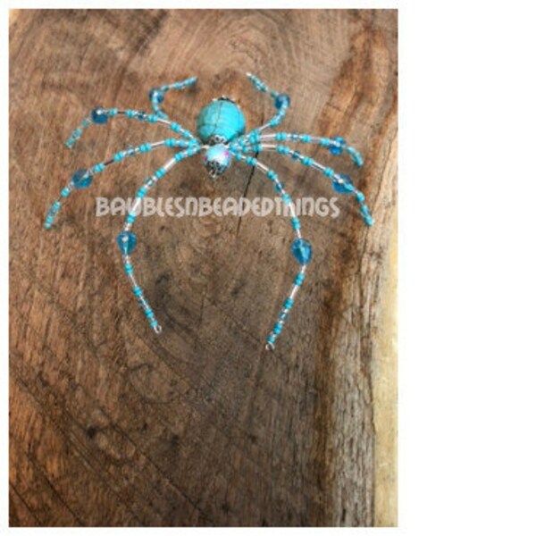 Turquoise Spider - Etsy