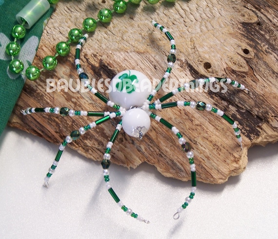 Shamrock Beauty Beaded Spider | Etsy