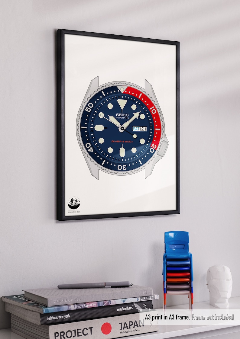 Seiko SKX009 Illustration Poster - Etsy