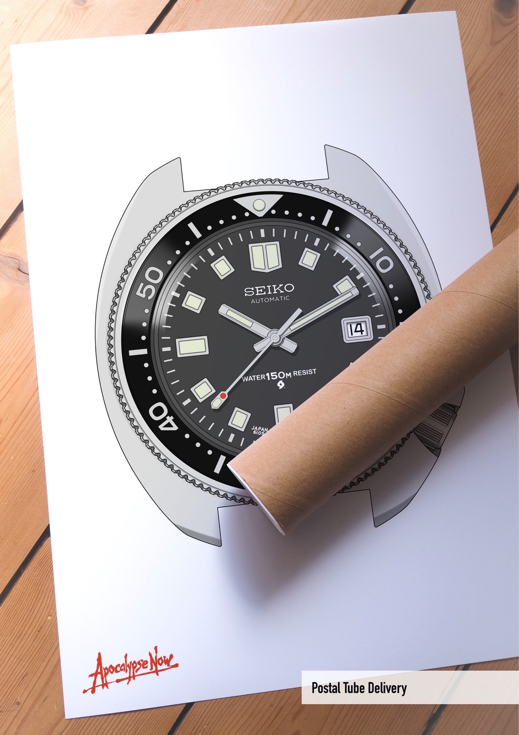 Seiko 6105 ‘willard’ Illustration Poster Print - Etsy