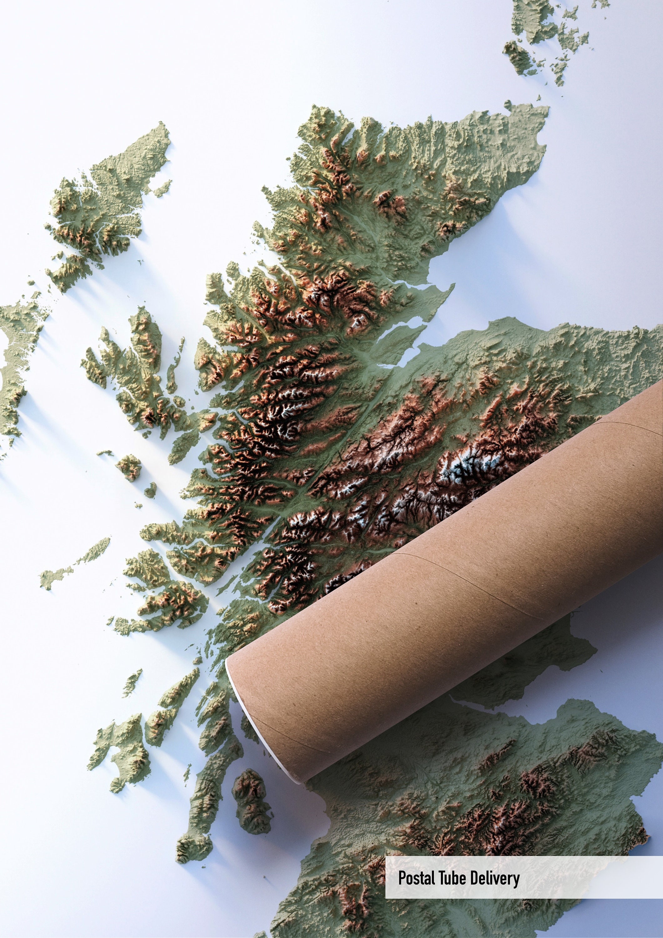 UK Relief Map - Scotland - Etsy