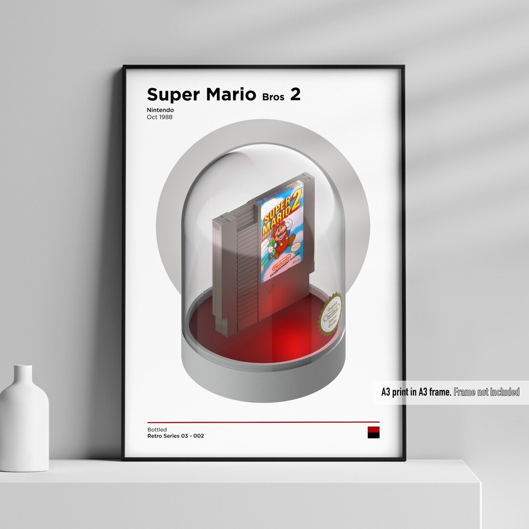 Super Mario Bros 2 Poster Print - Bottled Retro - Etsy