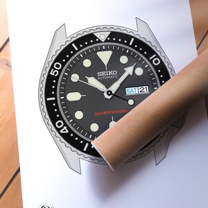Seiko SKX007 Illustration Poster - Etsy