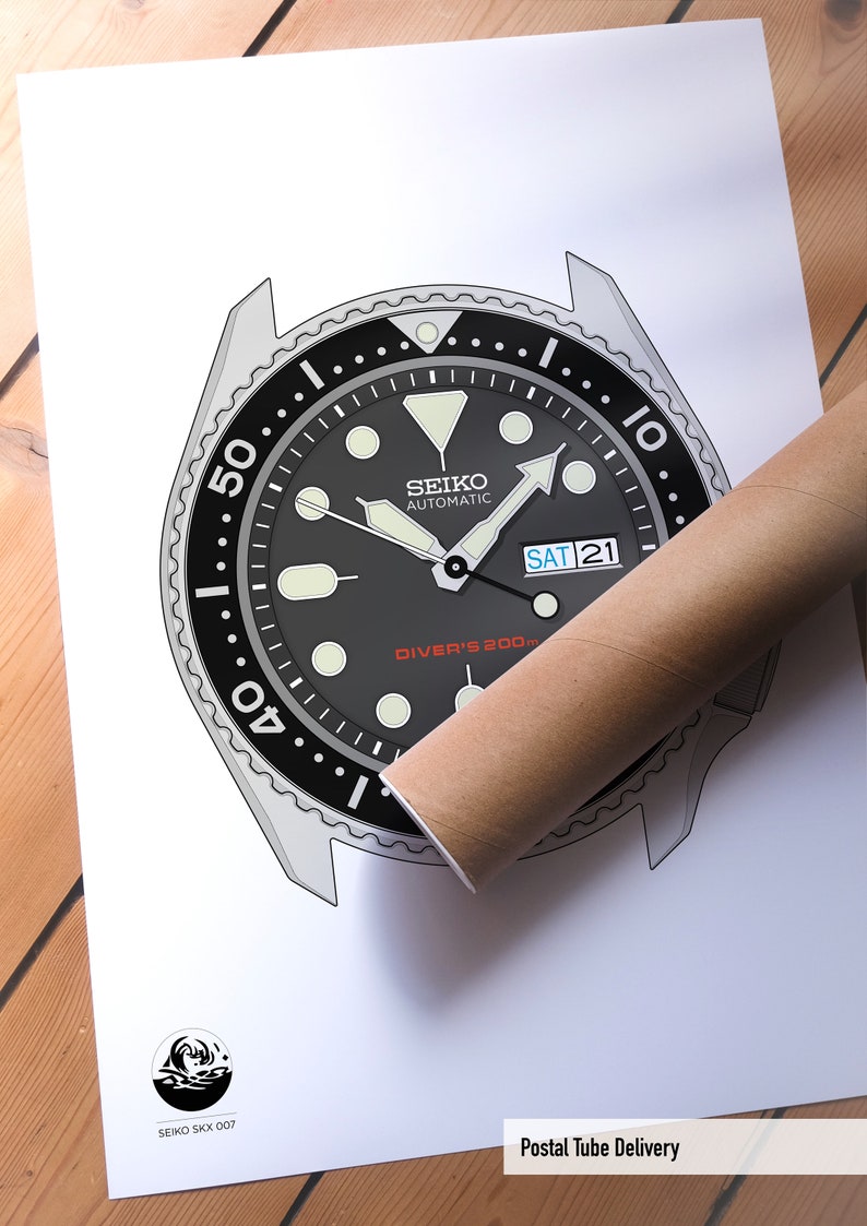 Seiko SKX007 Illustration Poster | Etsy