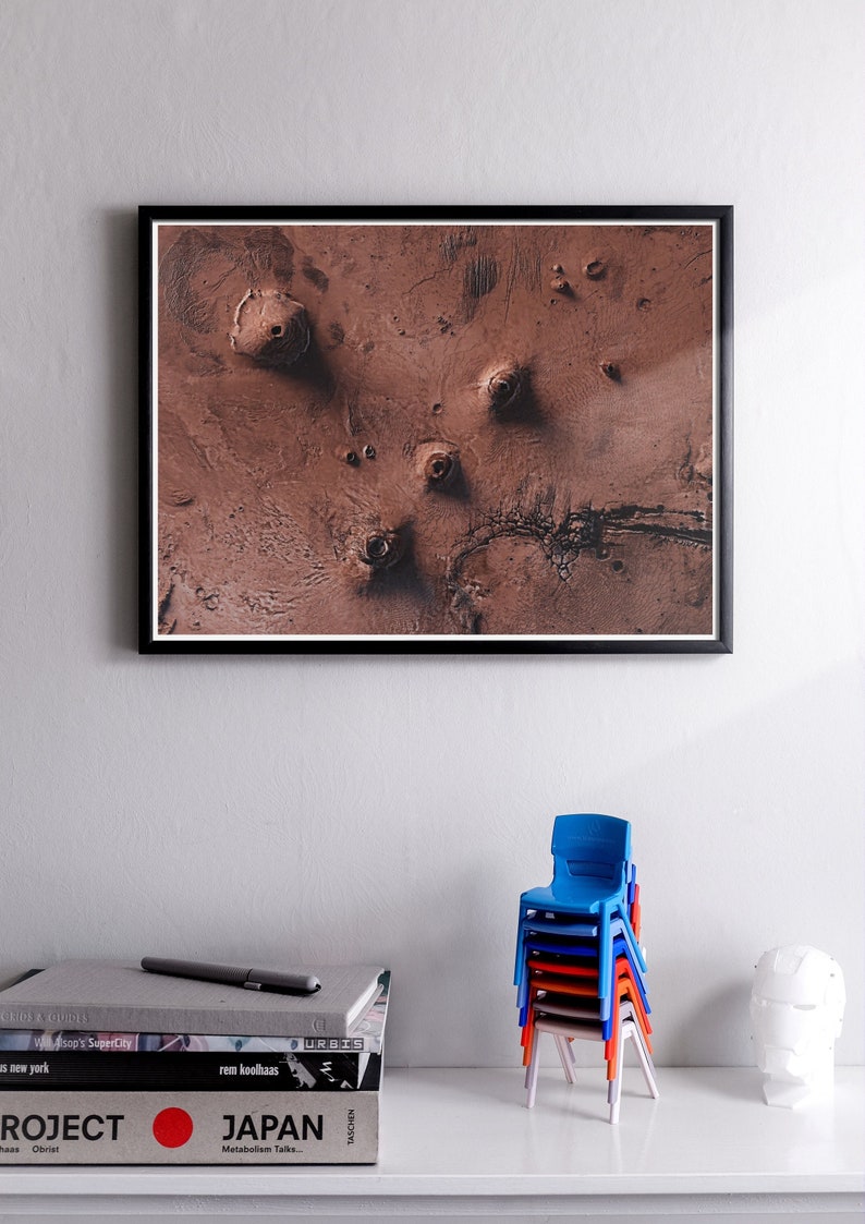 Mars Relief Map - Olympus Mons & Tharsis Montes - Etsy UK