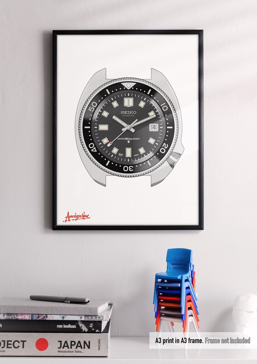Seiko 6105 ‘willard’ Illustration Poster Print - Etsy Australia