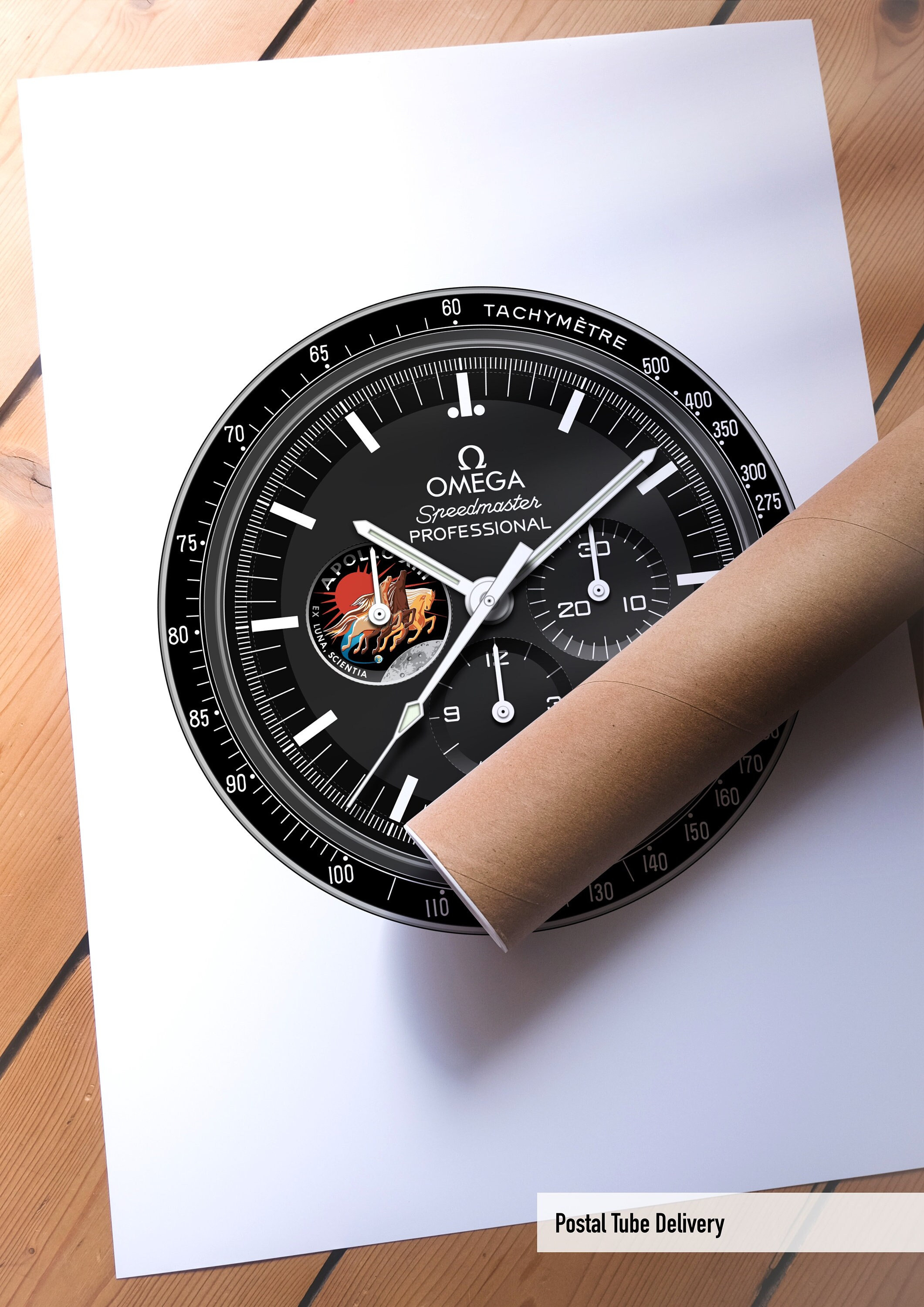 Omega Speedmaster Apollo 13 Illustration Poster Print - Moonwatch ...