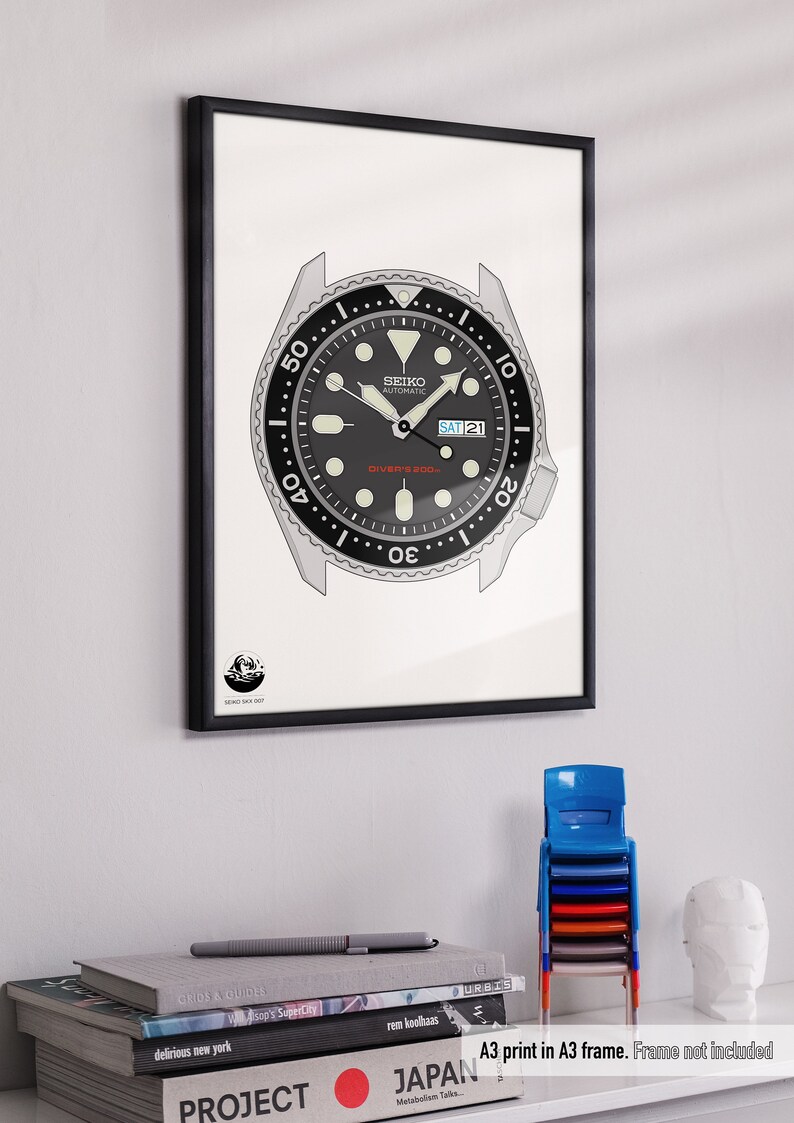 Seiko SKX007 Illustration Poster | Etsy