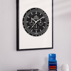 Omega Speedmaster Illustration Poster Print - Moonwatch Professional - Etsy