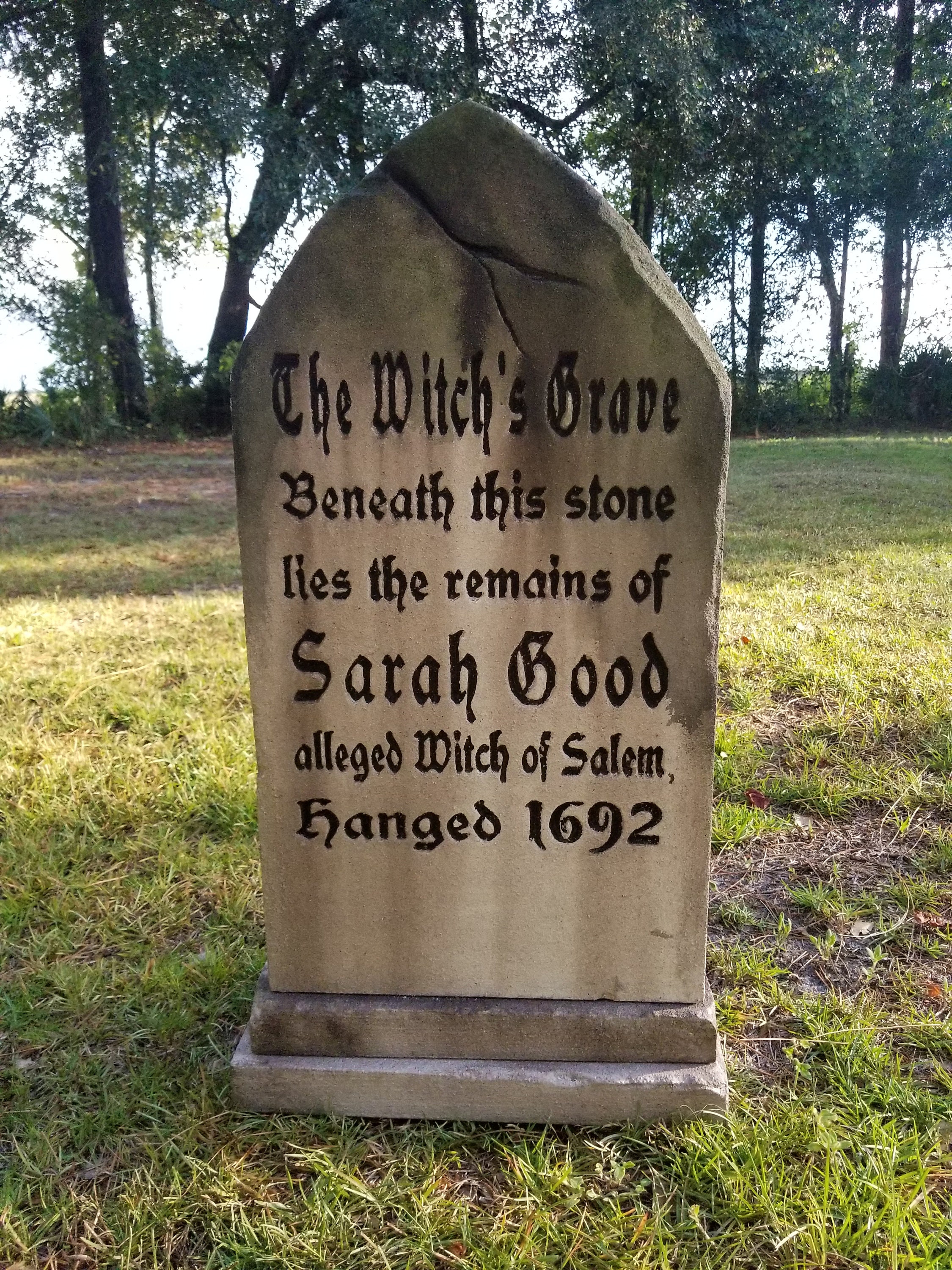 Witch's Grave Tombstone: Handmade Halloween Prop Decoration - Etsy