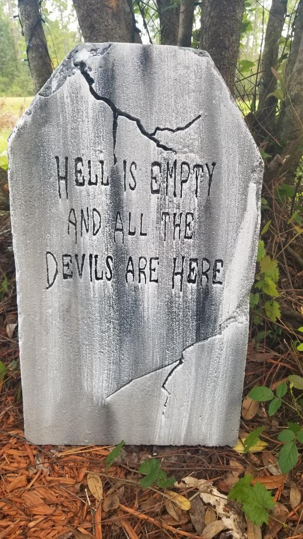 Hell is... Authentic Handmade Halloween Tombstone Prop | Etsy