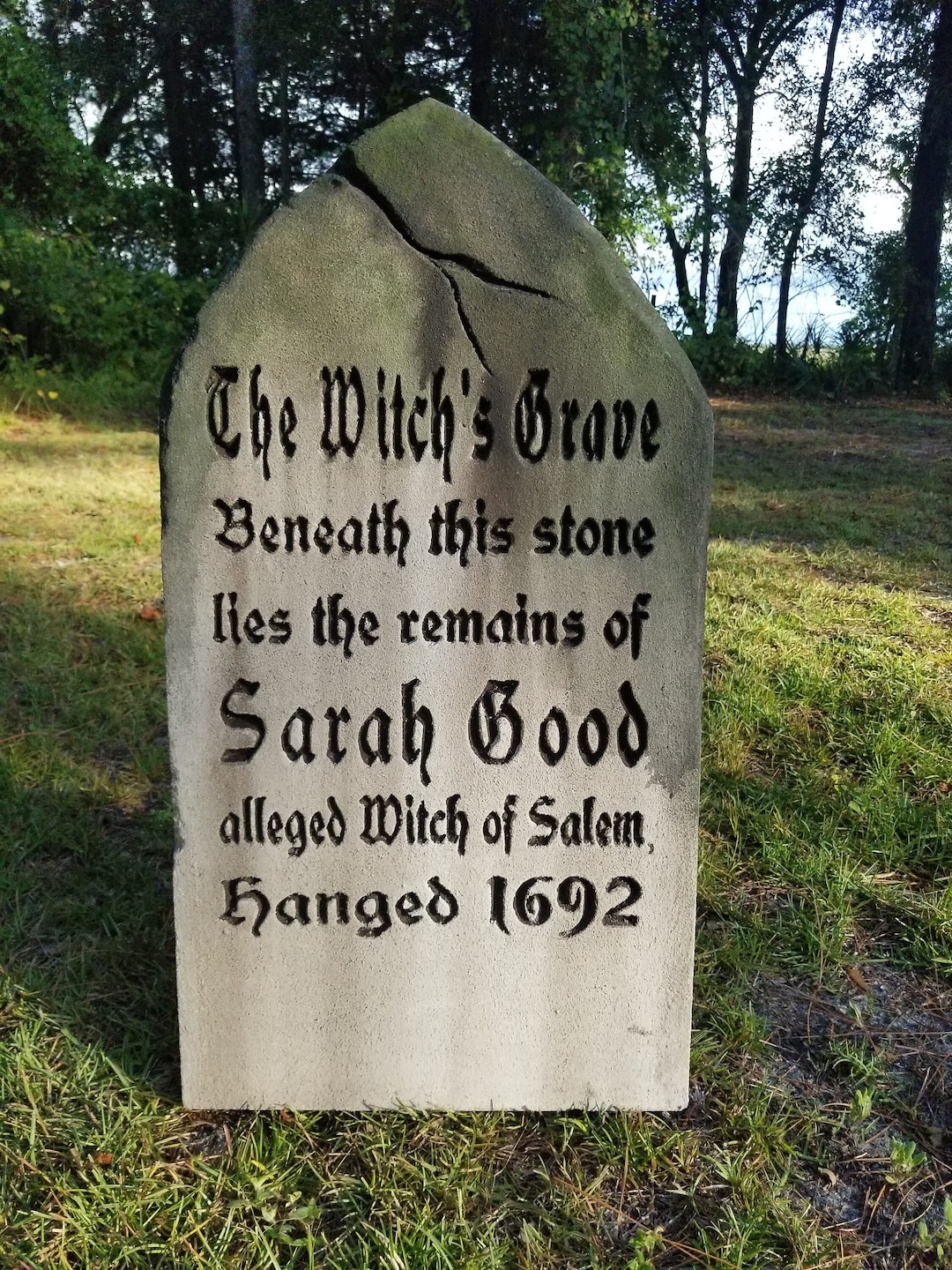 Witch's Grave Tombstone: Handmade Halloween Prop Decoration - Etsy