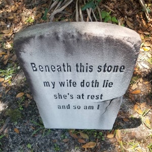 Handmade Halloween Tombstone Prop: Engraved Cemetery Gravestone Yard ...