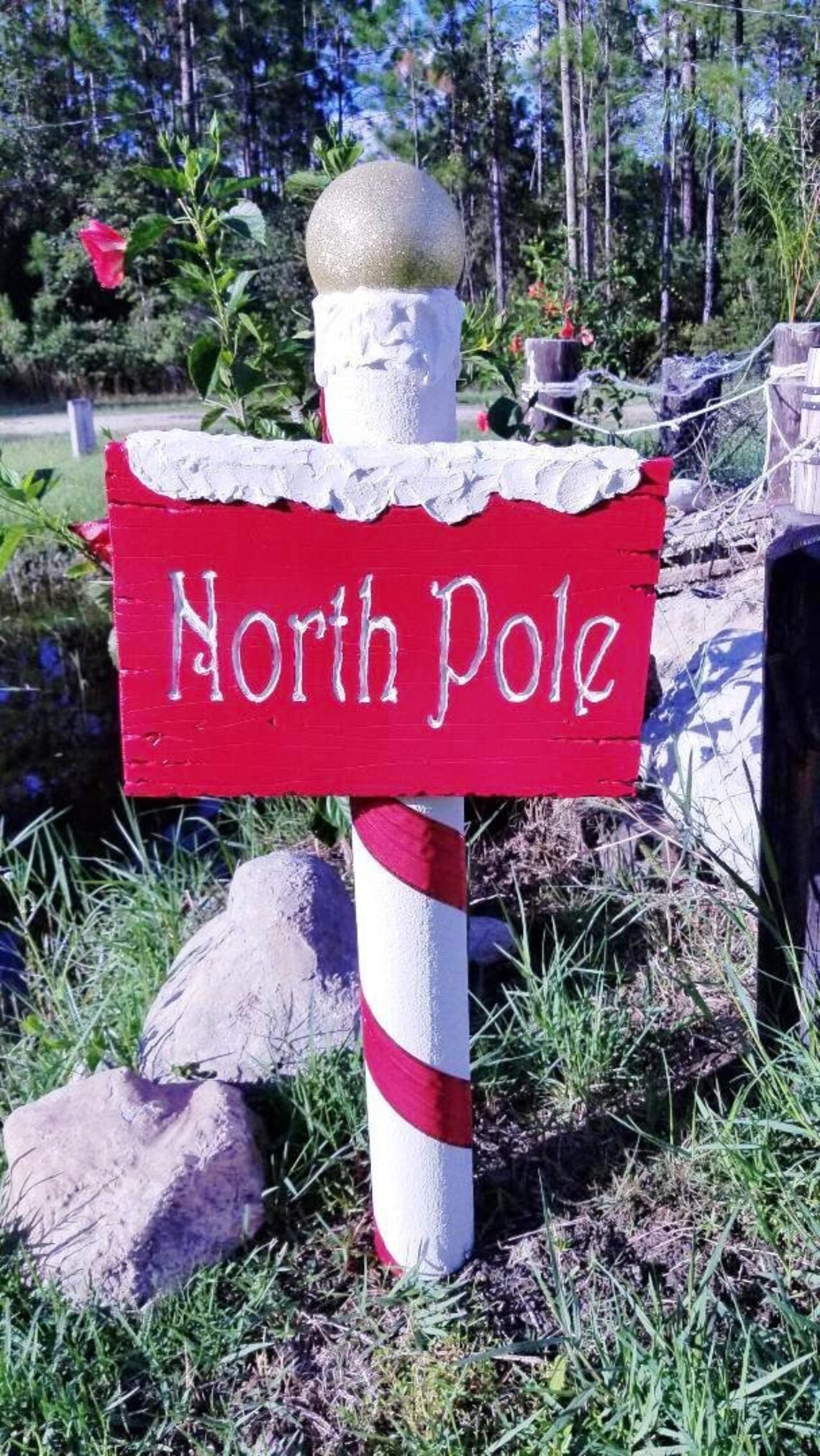RED Christmas North Pole Signpost Christmas Decor Christmas - Etsy Canada