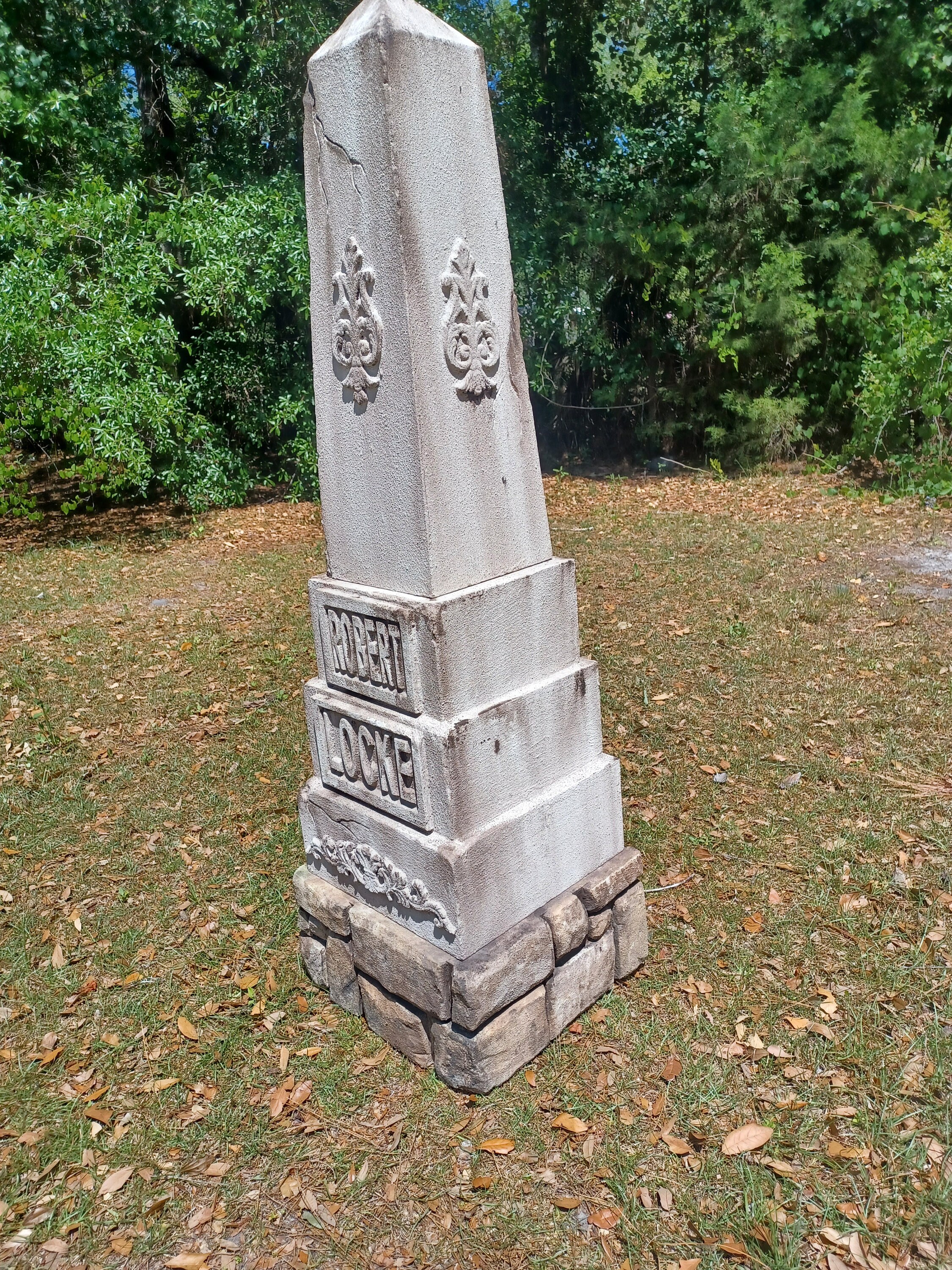 Personalized 6' Tall Obelisk Tombstone: Halloween Cemetery Prop - Etsy