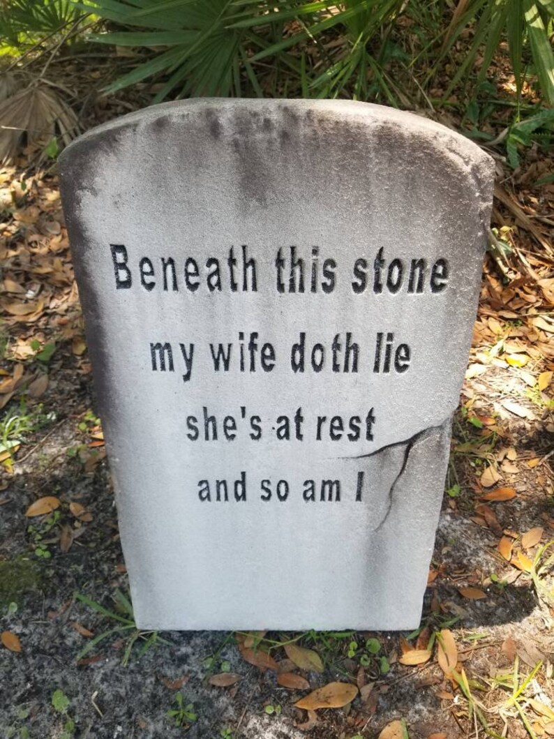 Handmade Halloween Tombstone Prop: Engraved Cemetery Gravestone Yard ...