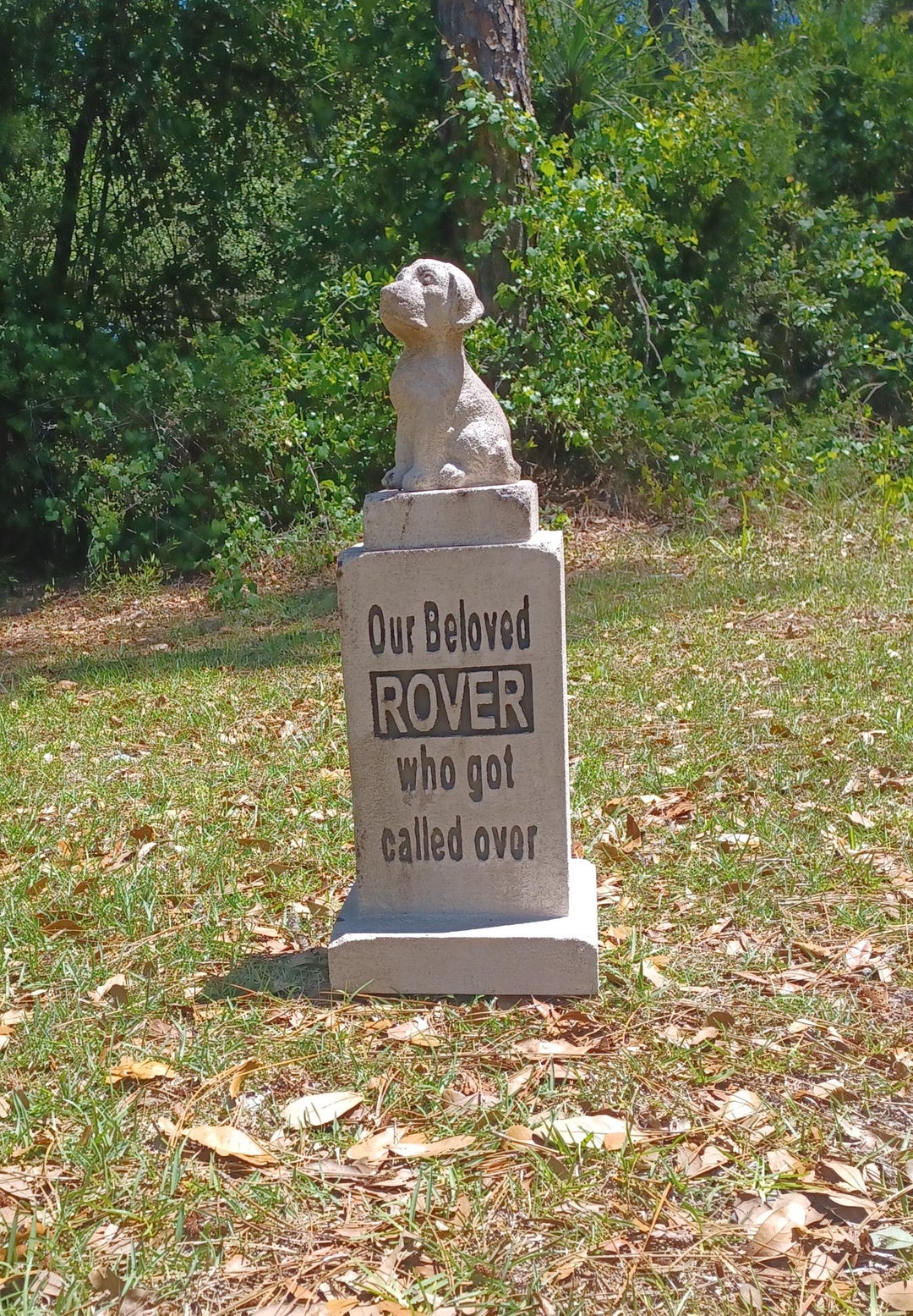 Rover Dog Tombstone Handmade Halloween Prop Decoration, Pet Cemetery ...