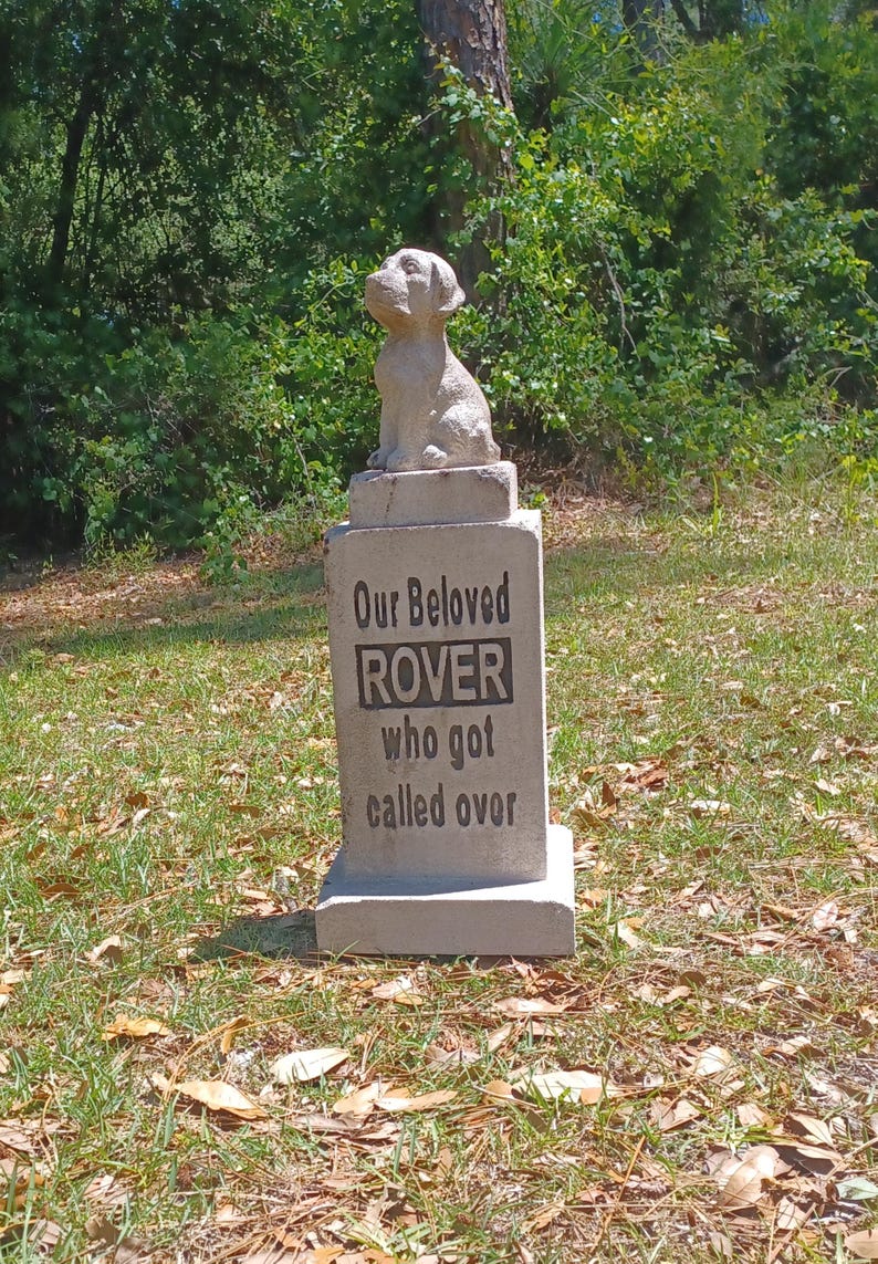 Rover Dog Tombstone Handmade Halloween Prop Decoration, Pet Cemetery ...