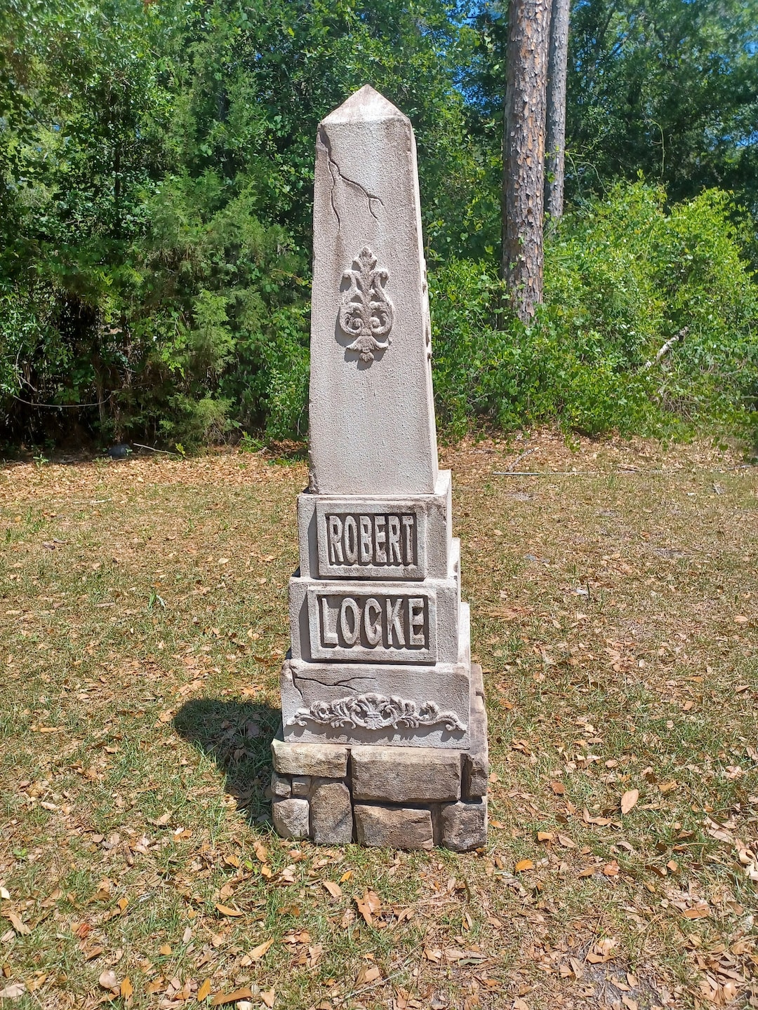 Personalized 6' Tall Obelisk Tombstone: Halloween Cemetery Prop - Etsy